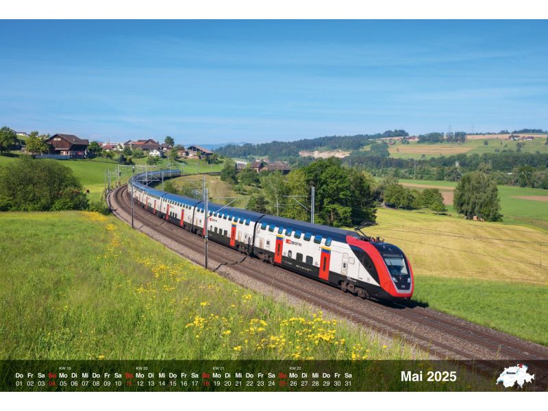 SB 070125 - Schweizer Eisenbahn Kalender 2025